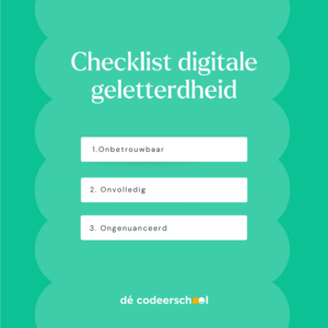 dé codeerschool - Onderwijs klaar voor morgen met digitale geletterdheid